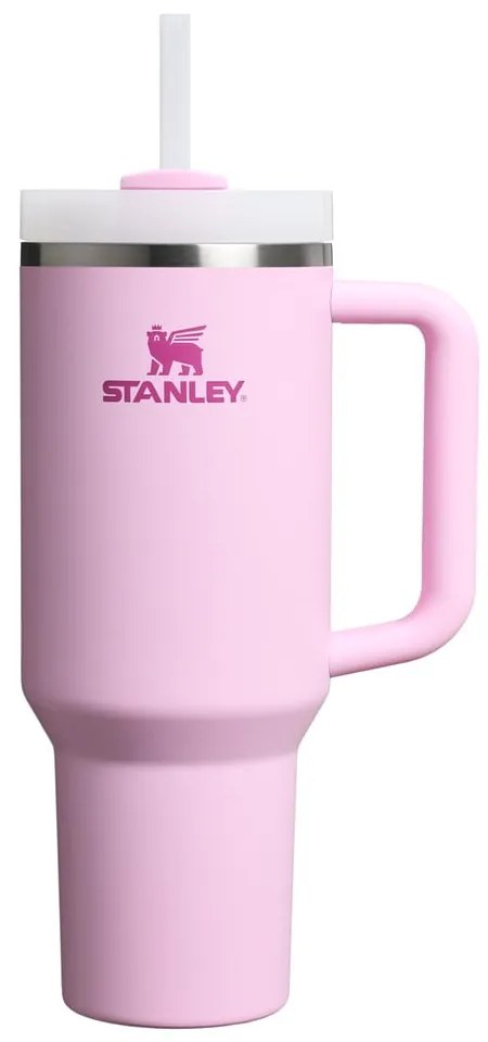 Růžová termoska s brčkem z nerezové oceli 1,18 l Quencher H2.0 FlowState Tumbler Cherry Blossom – Stanley