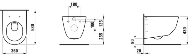 LAUFEN H8209560000001 - Závěsné WC PRO keramika/bílá