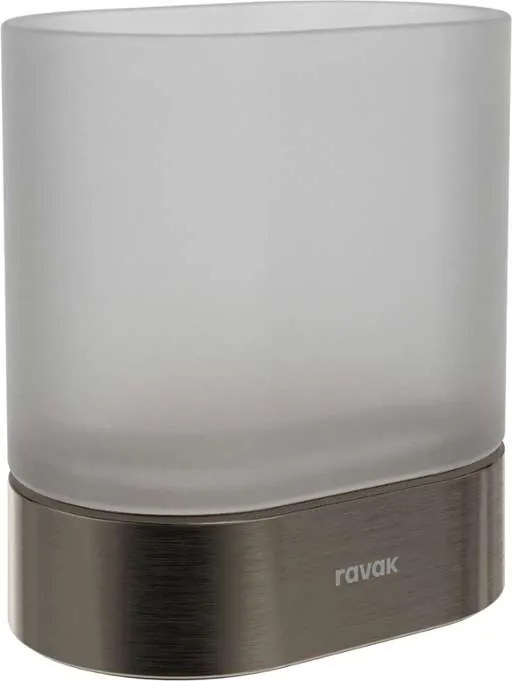Ravak Chrome II - Držák kartáčků a pasty na postavení CR II 211.20GB, kartáčovaný grafit X07P1603