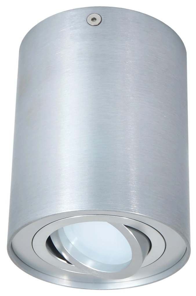 BERGE Podhledové bodové svítidlo OS100-SS výklopné - kruhové - stříbrná + patice GU10