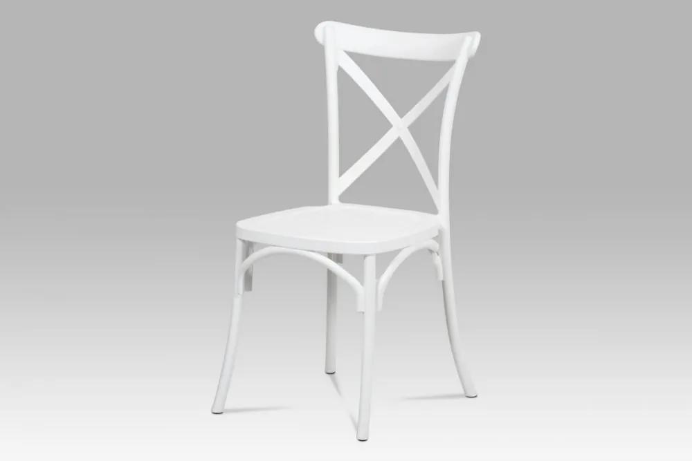 Jídelní židle, bílá plast CT-830 WT Autronic