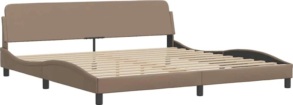 Postel s matrací Dover cappuccino 200 x 200 cm umělá kůže 3208481