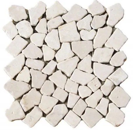 Obklad / dlažba z přírodního kamene - mozaika krémová, 1 m2