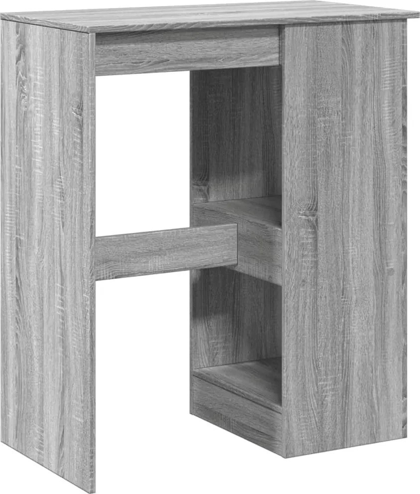 vidaXL Barový stůl s regály 90 x 47,5 x 103,5 cm kompozit [854337] Barva: Bílá