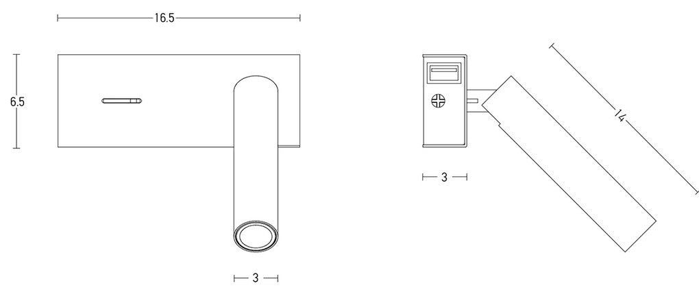 Zambelis H74 nástěnné LED svítidlo pískově bílé, 3W, 3000K, 16,5cm