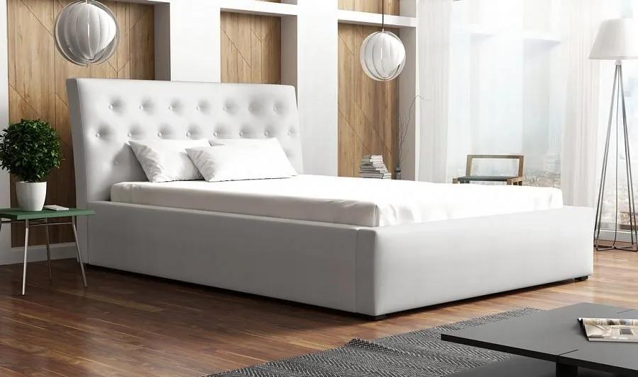 Casarredo - Komfort nábytek Čalouněná postel ANTONIO 200x200, výběr ekokůže | potah: soft 11