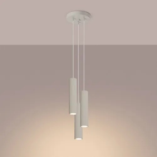 Závěsné svítidlo SOLLUX KARBON 3P krémová GU10 3x10W bez žárovek SL.1595
