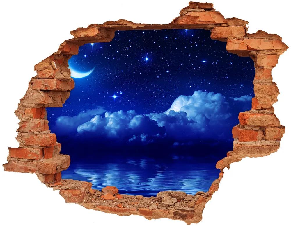 Wallmuralia Nálepka 3D díra na zeď Nebe noc 90x70 cm