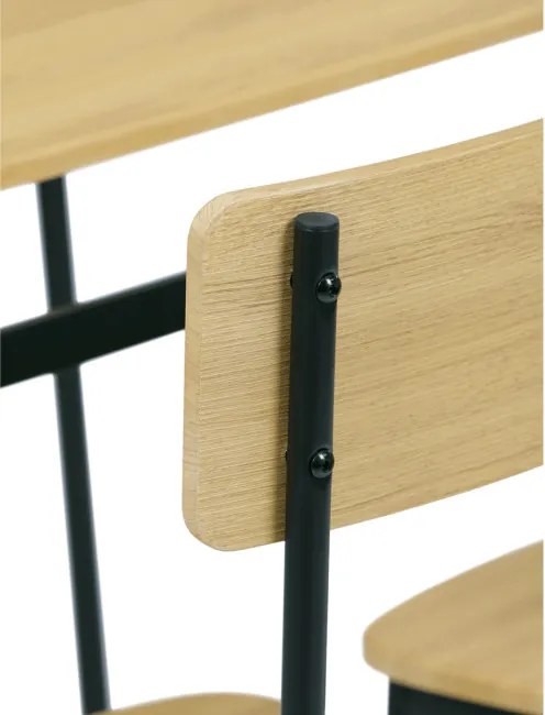 Jídelní stůl se čtyřmi židlemi AUT-O2155 OAK