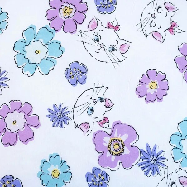 Jerry Fabrics Povlečení Marie Cat Floral 140x200, 70x90 cm