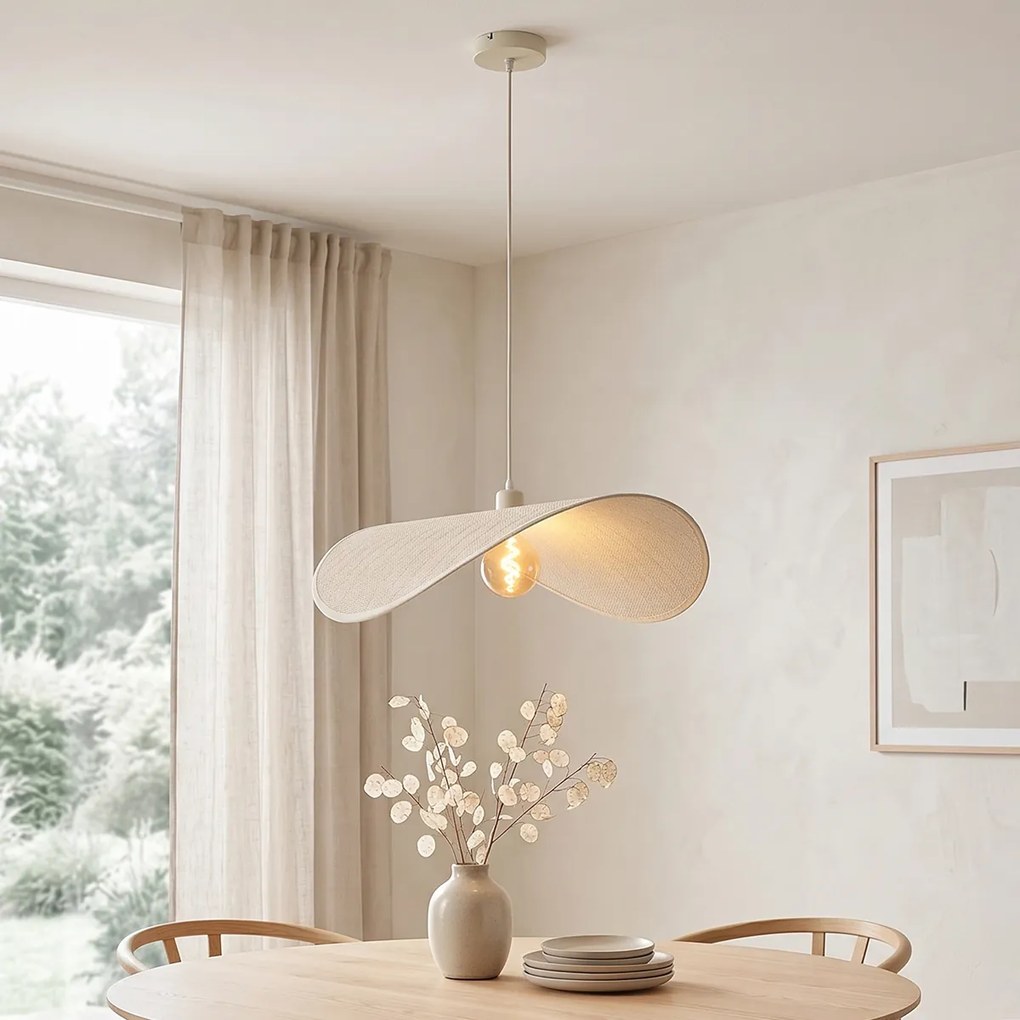 Moderní závěsná lampa béžová 65 cm - Hat
