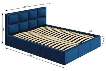 Čalouněná postel OTTO rozměr 140x200 cm Modrá