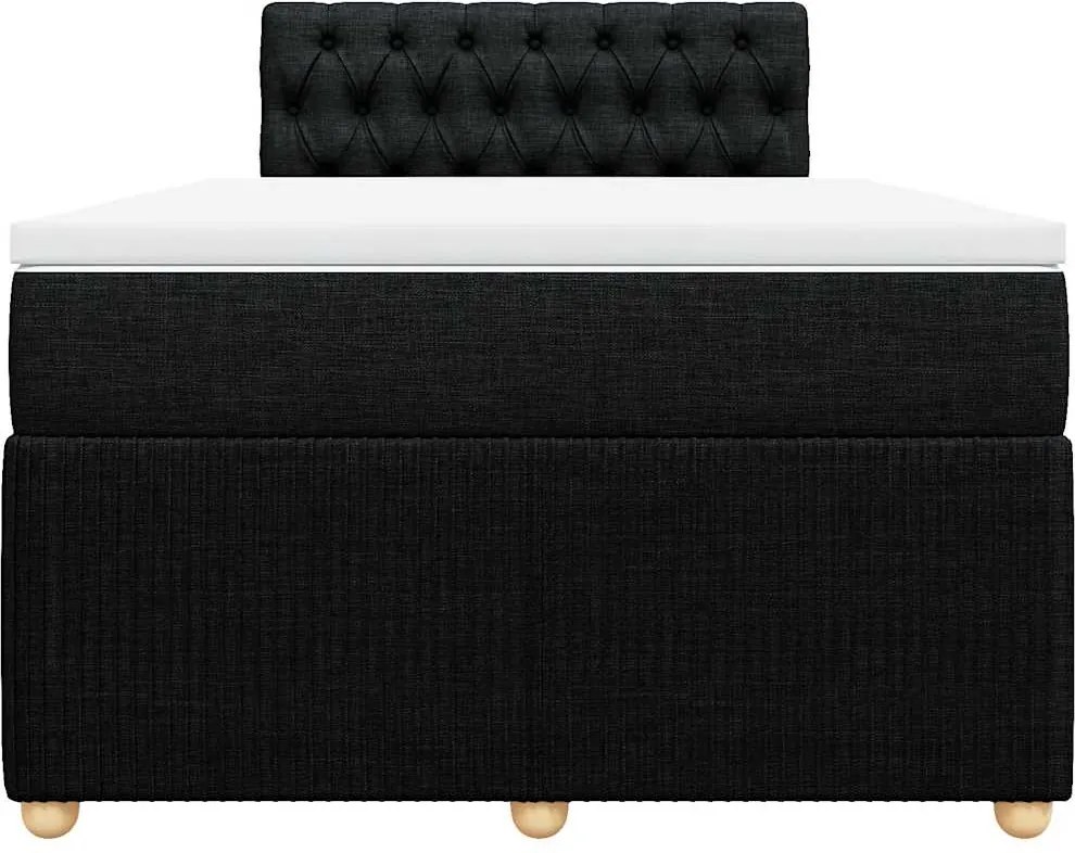 Box spring postel s matrací černá 120x200 cm textil 3289732