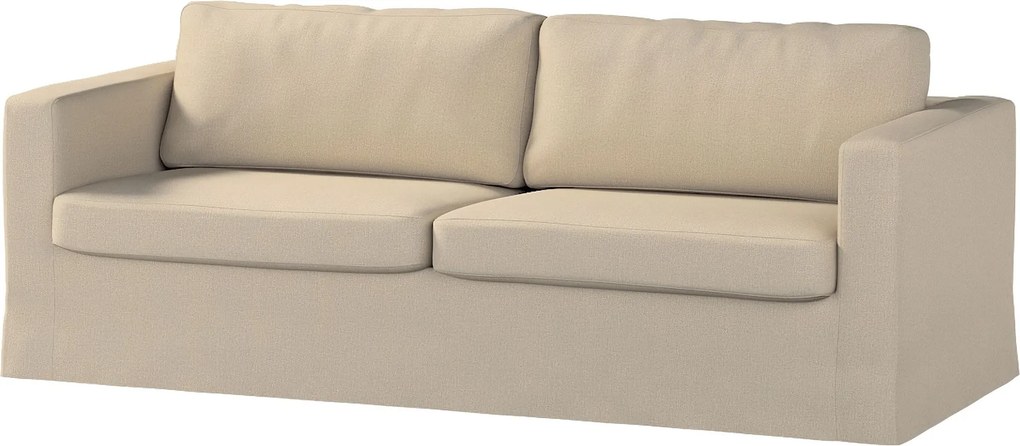 Potah na pohovku IKEA Karlstad 3-místná, nerozkládací, dlouhý barva béžová látka pletený vzor