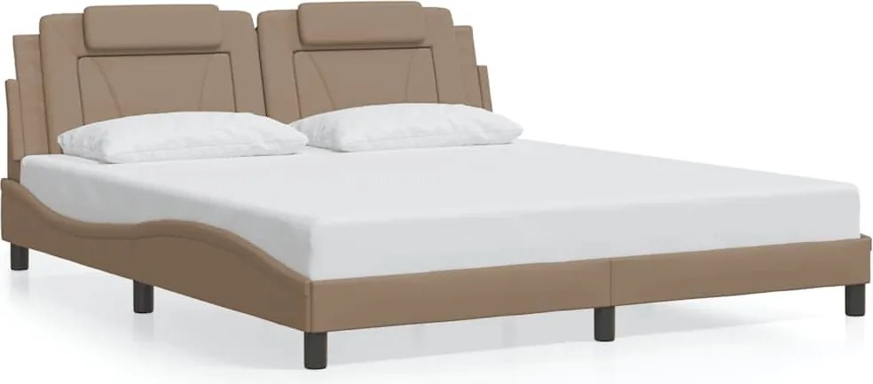 Rám postele Viana bez matrace cappuccino 180x200 cm umělá kůže 3208114