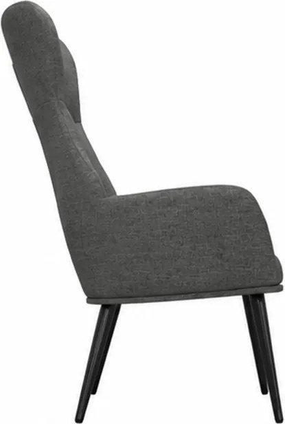 relaxační křeslo, odpočinkové, dřevo/kov/textil, 96x68x79 cm, nohy černé/tmavě šedá, Dekorino KR20260056