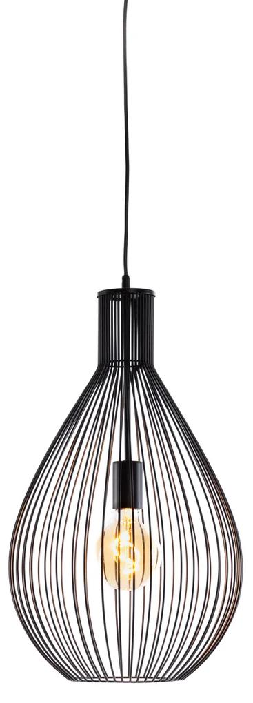 Moderní závěsná lampa černá - Larry