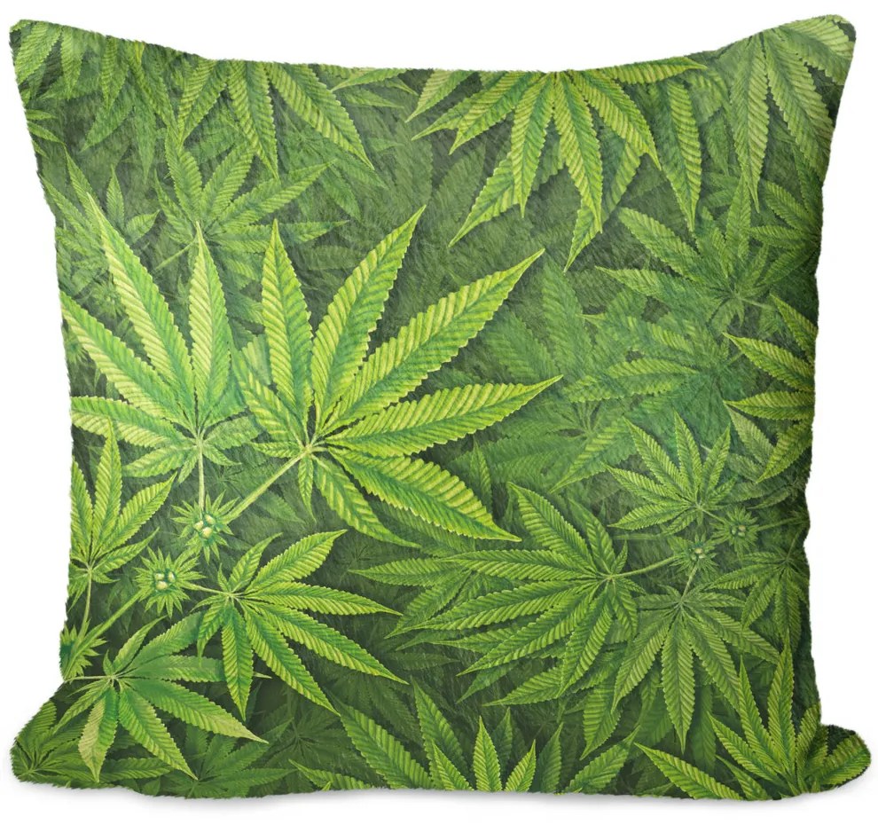 Polštář Cannabis (Velikost: 40 x 40 cm)