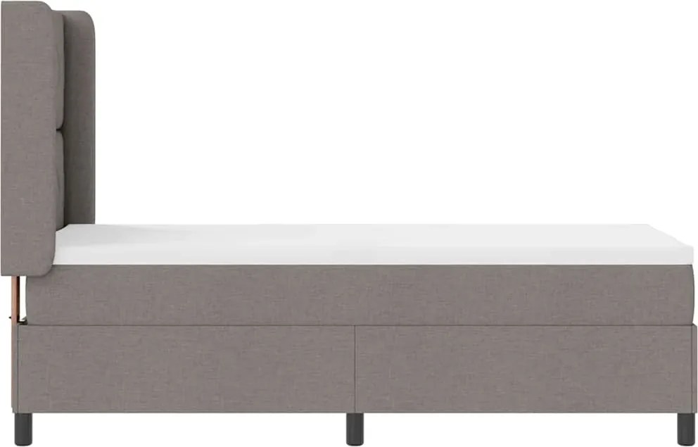 Postel s boxspringem s polštářem Taupe 200 x 80 cm textil 3341676
