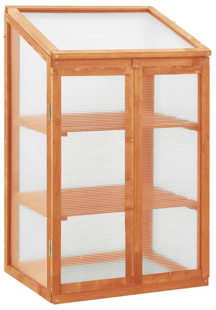 vidaXL Marketos Skleník 60 x 45 x 100 cm jedlové dřevo
