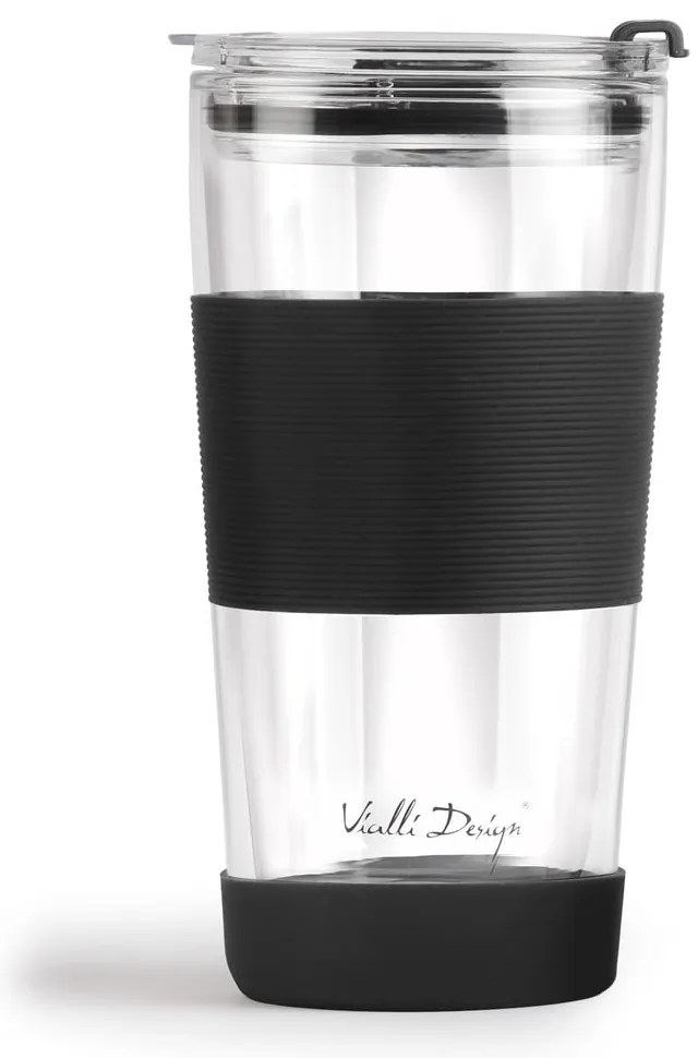 Černý termo hrnek 600 ml Fuori – Vialli Design