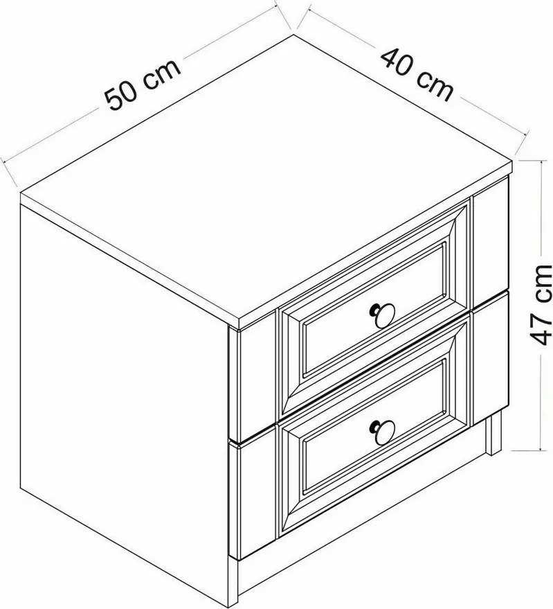 Noční stolek Kale White