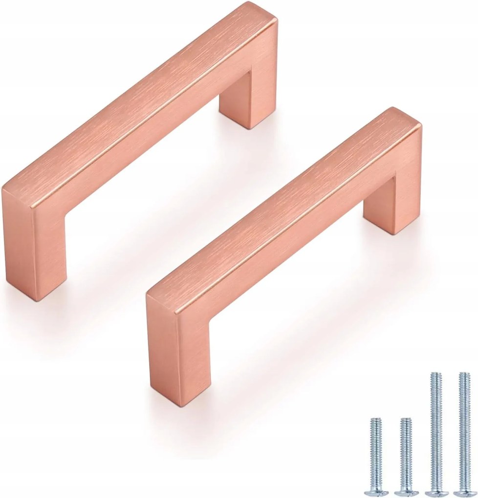 Probrico Držáky na kuchyňské skříňky 15 kusů 10,2 cm Růžové zlato