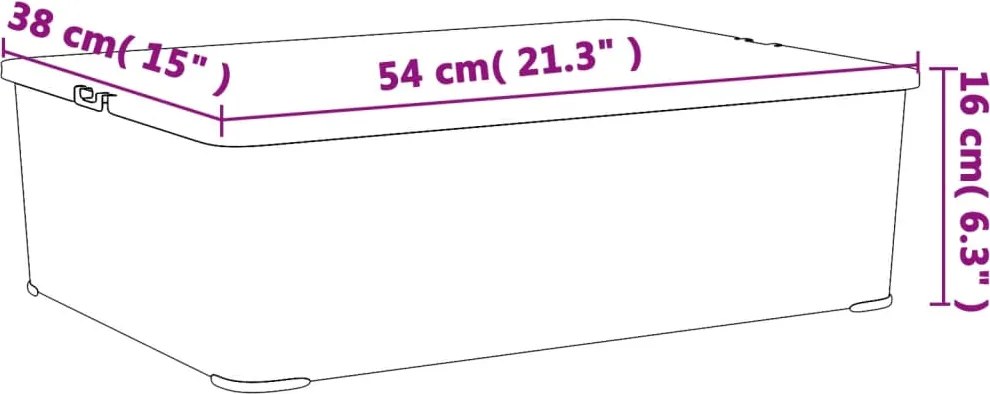 Plastové úložné boxy 3 ks 25 l stohovatelné 154988