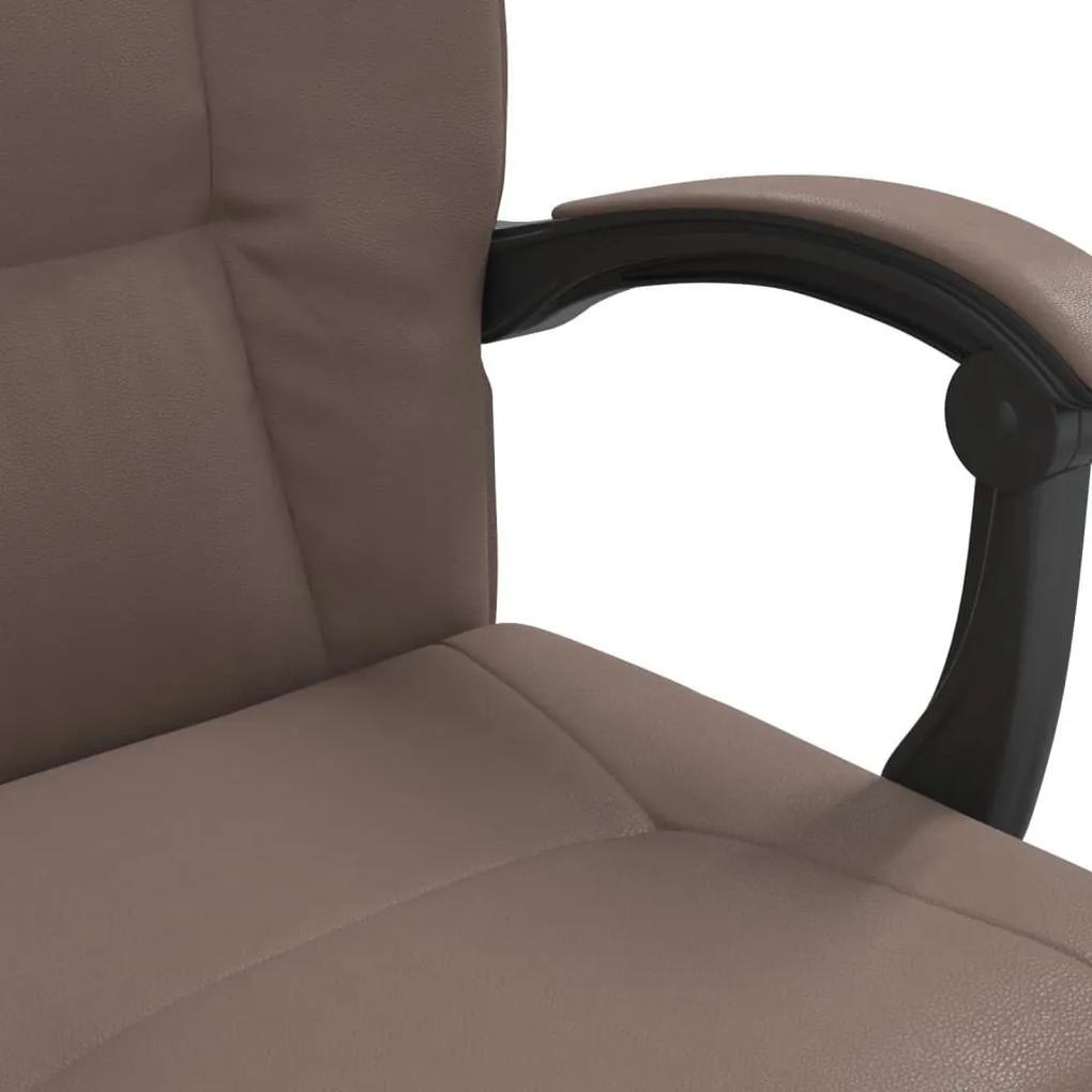 vidaXL Polohovací kancelářská židle umělá kůže [349754] Barva: Hnědá