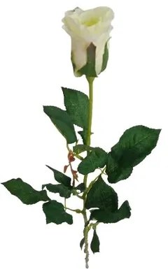 Umělá květina poupě Růže bílá, 64 cm, 9 ks
