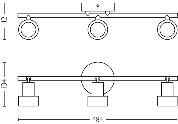 Philips - Bodové svítidlo CONDUIT 3xGU10/5W/230V černá/mosaz