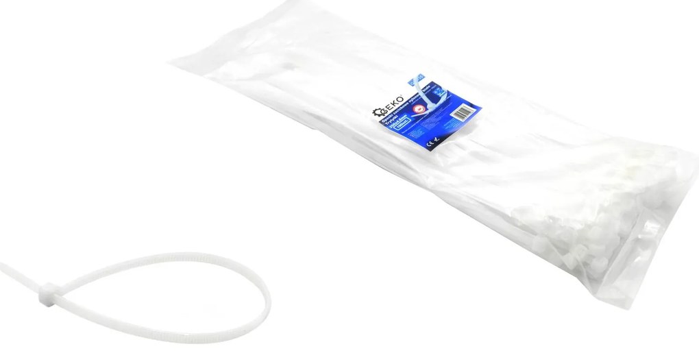 Geko Stahovací pásky 500x7,6mm WHITE