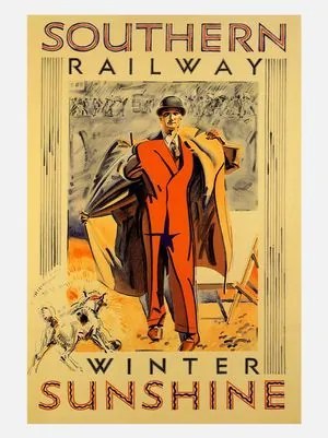 Plakát Southern Railway, 1929s, 30x40cm