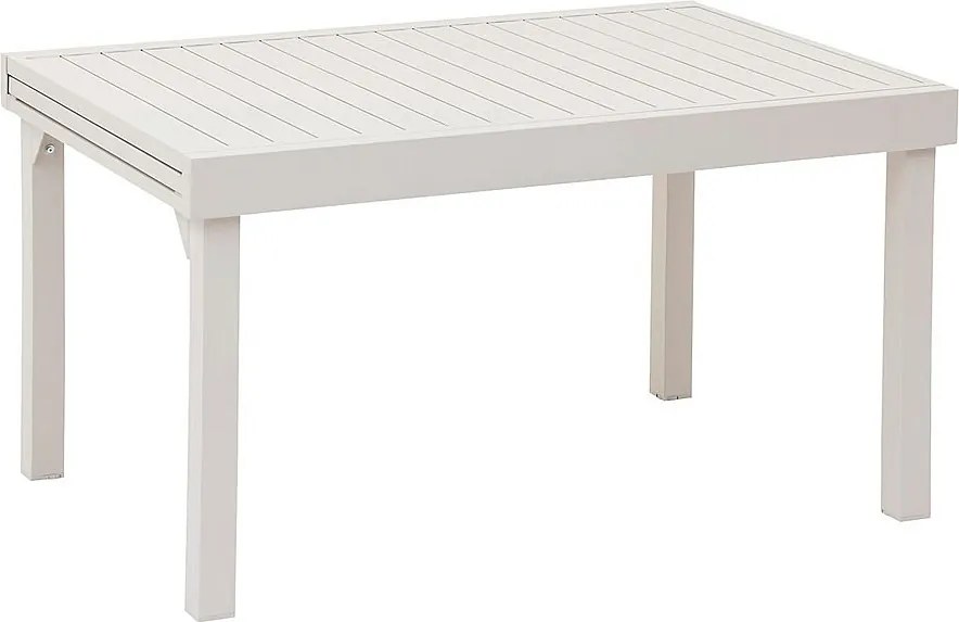 DEOKORK Hliníkový stůl VALENCIA 135/270x90 cm (ivory)