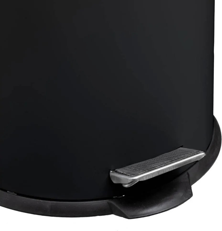 Odpadkový koš, černý odpadkový koš, 30 l, kovový
