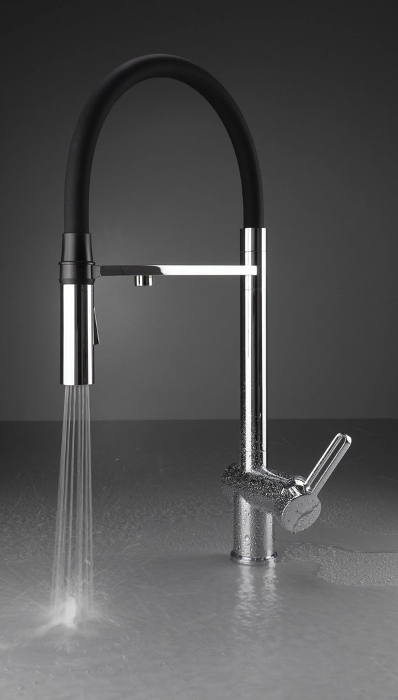 Deante Magnetic, dřezová baterie s připojením vodního filtru a elastickým výtokem, chromová, BRM_075M