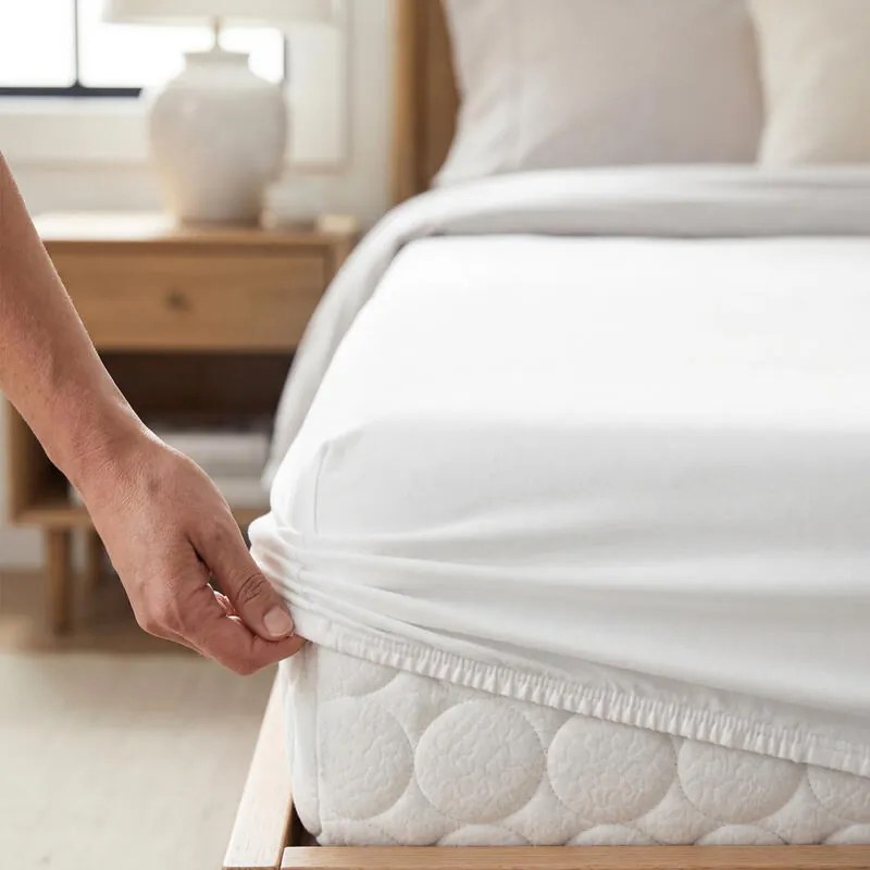 SCANquilt napínací prostěradlo JERSEY ELASTIC LYCRA bílá výška matrace do 40 cm 90 x 200 cm