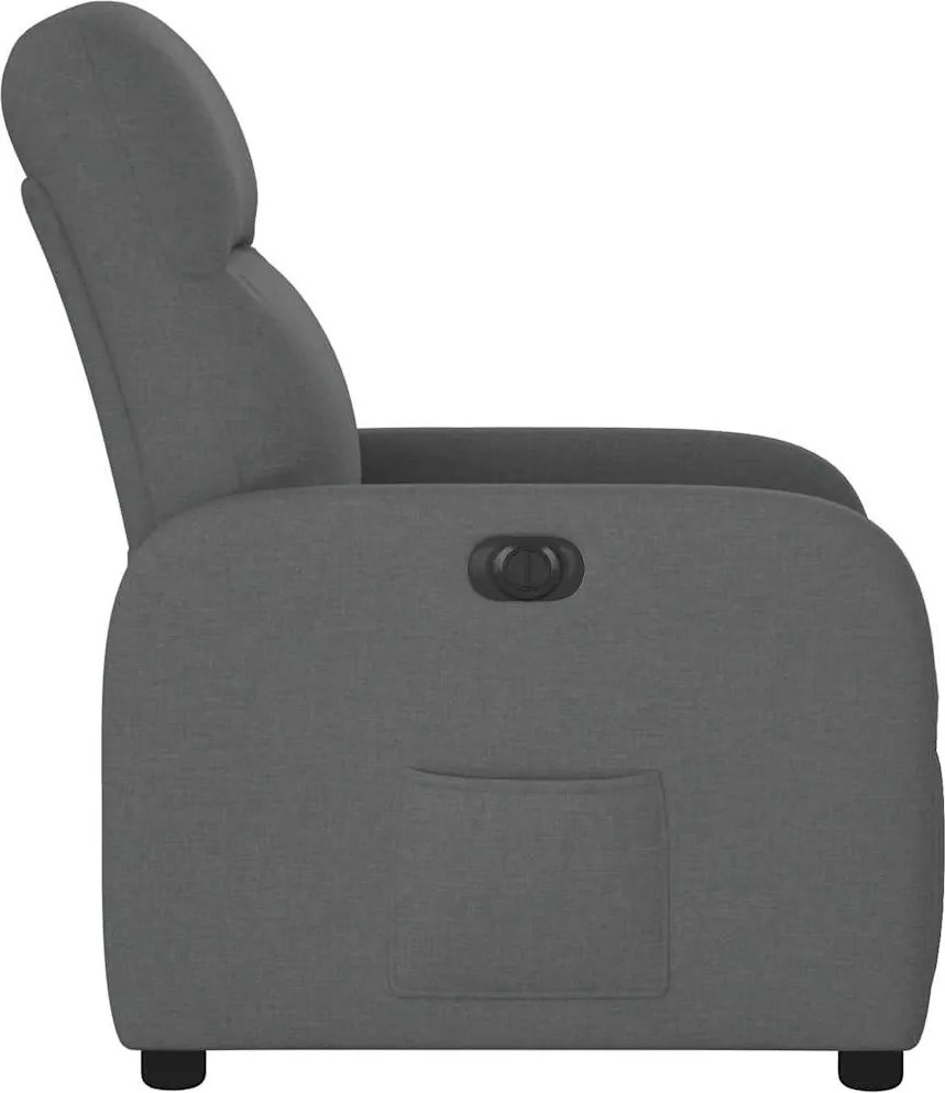 Elektrické polohovací křeslo tmavě šedé textil 3302953