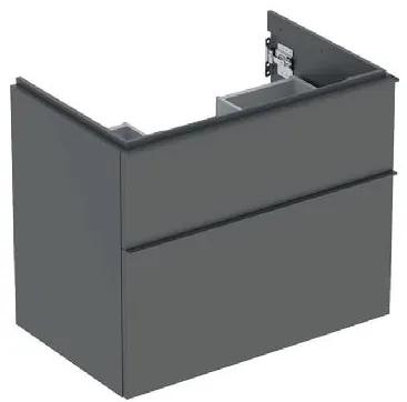 Geberit iCon - Umyvadlová skříňka, 74x62x48 cm, 2 zásuvky, lávová 502.304.JK.1