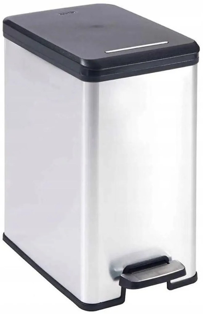 CURVER SLIM BIN 25L Odpadkový koš 25 x 39,3 x 45,4 cm stříbrný 02339-582