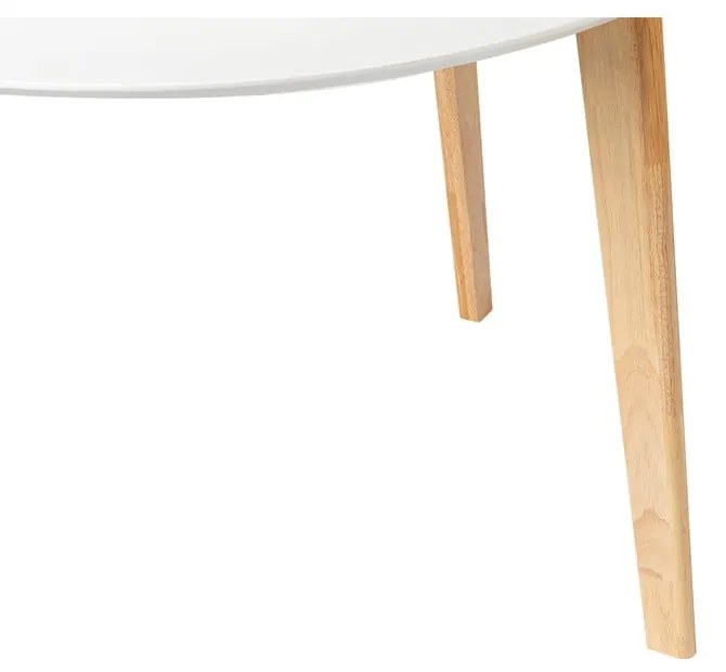 Jídelní stůl s kulatou bílou deskou Bonami Essentials Vojens, ⌀ 105 cm