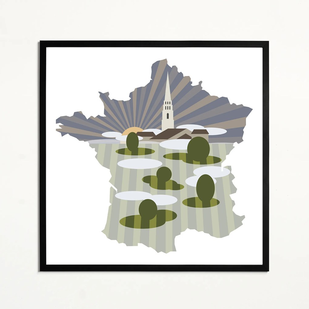 Marcela Hradská | Sauternes Rám: Bílý, Velikost: 70 x 50 cm