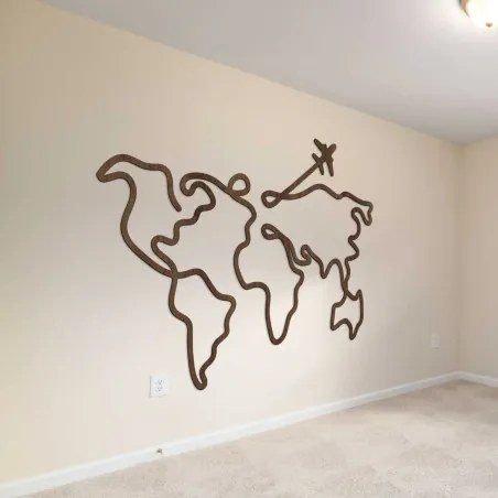 Dřevěná mapa na zeď | SENTOP HDF0496