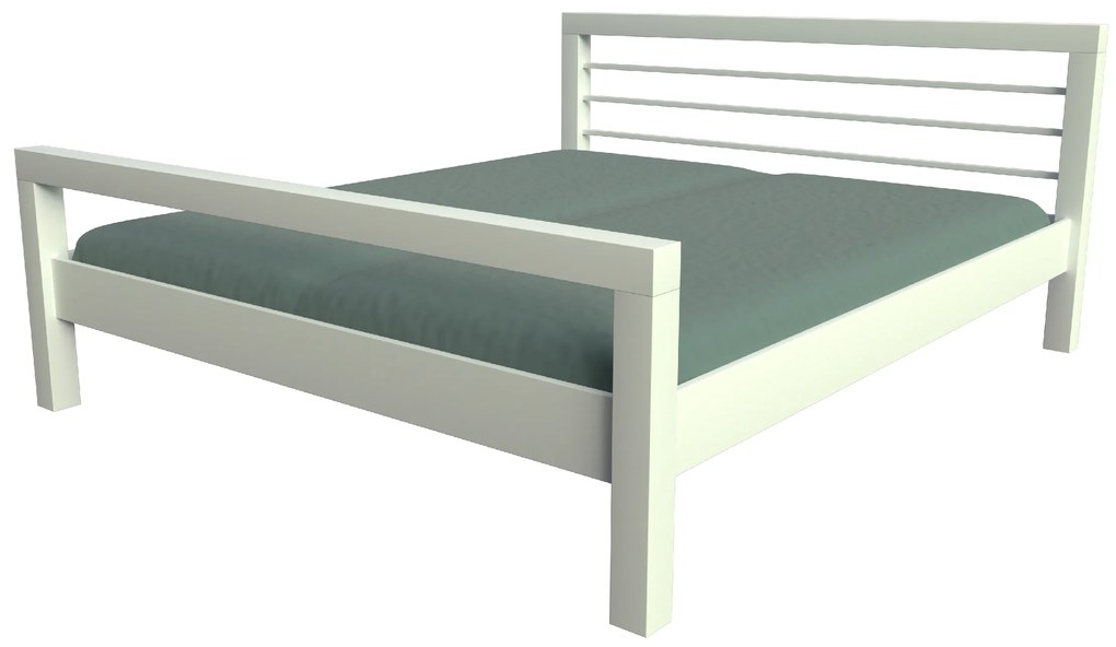 Nábytek ATIKA s.r.o. kovová postel OXFORD Povrchová úprava: stříbrná RAL 9006, Rozměr: 80 x 200 cm