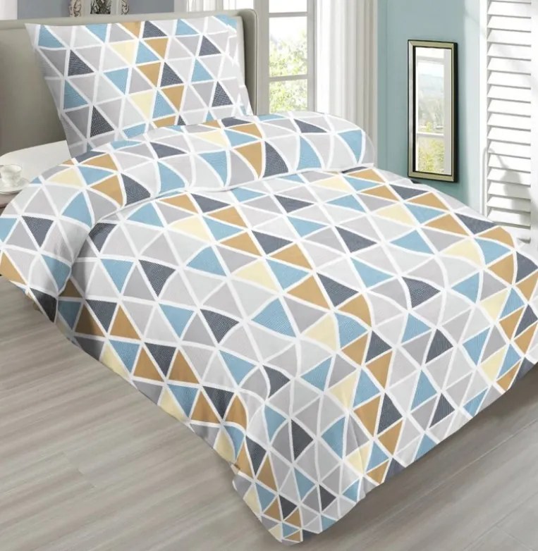 Mikroplyšové povlečení Triangel 200x140cm+90x70cm TiaHome