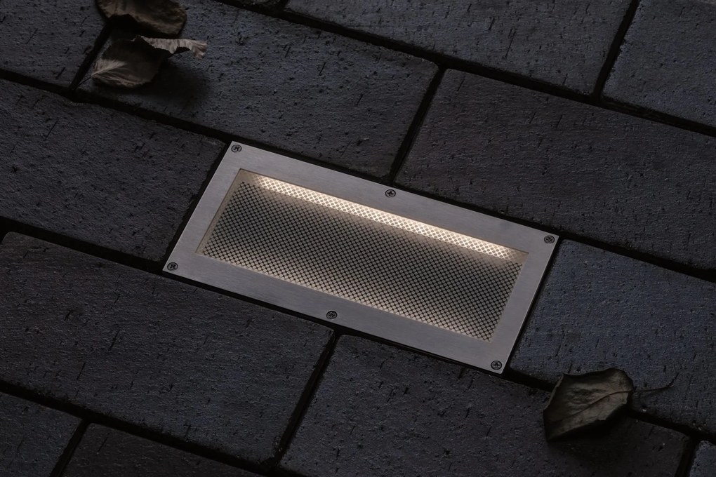 P 94337 Venkovní zemní svítidlo Brick 100 x 200 x 38 mm IP67 1,6W kov/ocel pohybové čidlo - PAULMANN