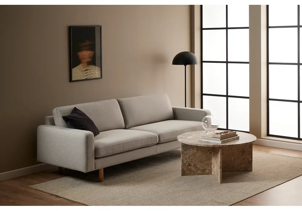 Konferenční stolek Vega 90 cm hnědý mramor Latte