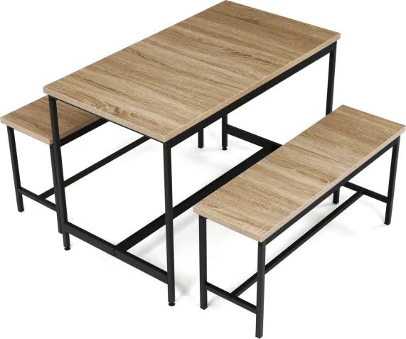 Jídelní stůl s lavičkami AUT-G1175 OAK