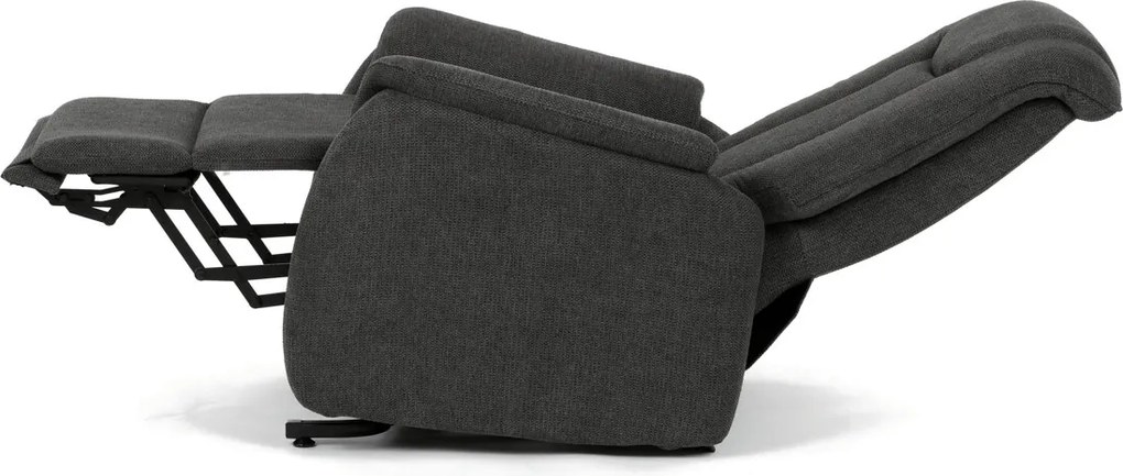 Elektrické polohovací TV křeslo SEN - šedá látka