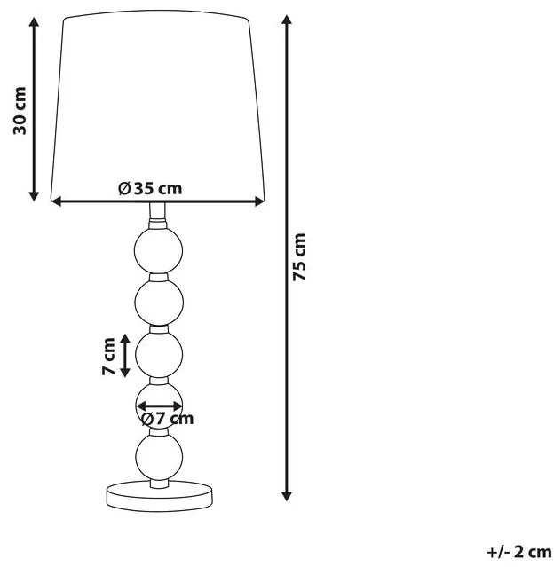 Stolní lampa 75 cm černá / zlatá ASSONET Beliani